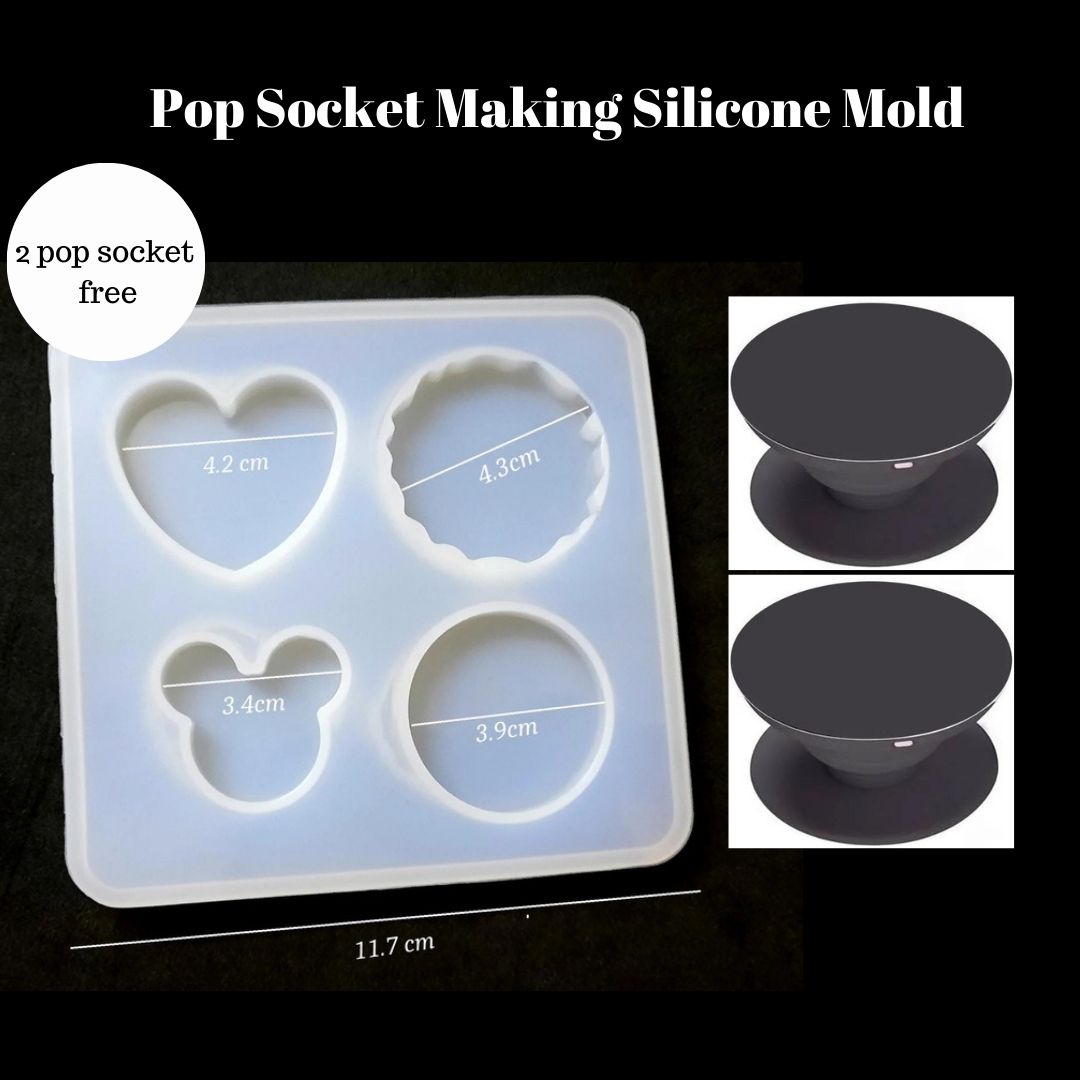 Mickey Pop Socket Silicone mold with 2 pop socket free – Crafteroof