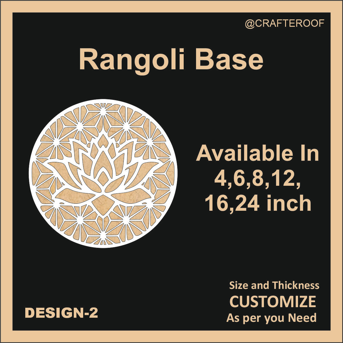 Reusable Rangoli base #2 - To fill color – Crafteroof