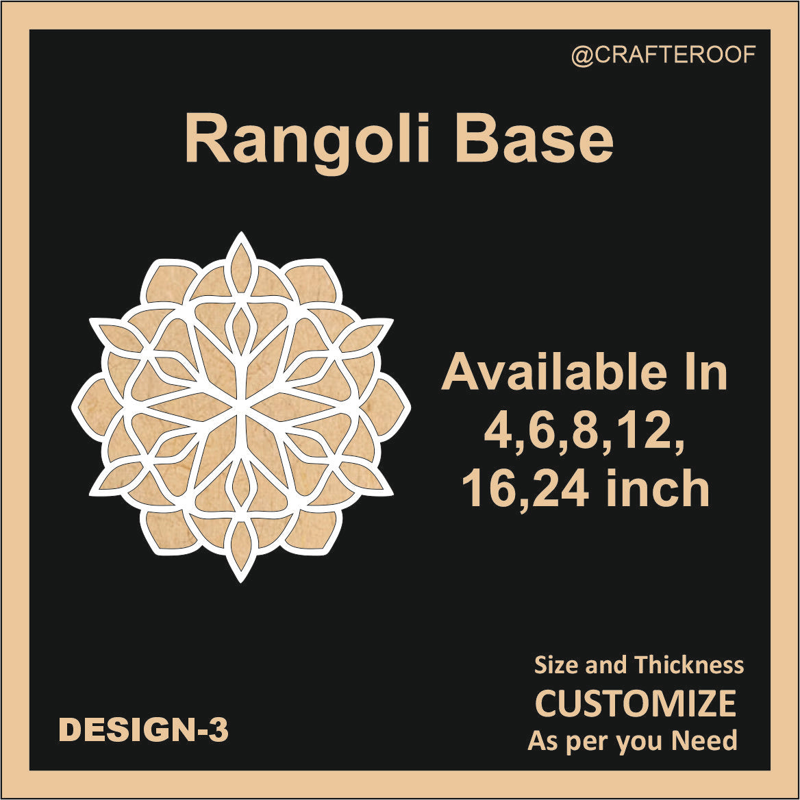 Reusable Rangoli base #3 - To fill color – Crafteroof
